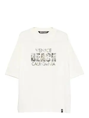 Palm Angels Neutrals T-shirts & Vests T-shirts - Cream