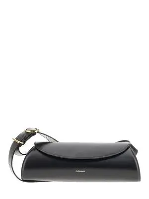 JIL SANDER Leather Cannolo Bag - Black