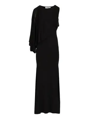 SELF-PORTRAIT Long One-shoulder Dress - Black