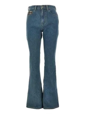 Burberry Stretch Denim Bootcut Jeans - Blue