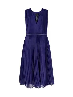 Max Mara Long Dress With Belt - Multicolor