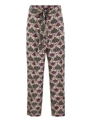 Max Mara Silk Trousers - Purple