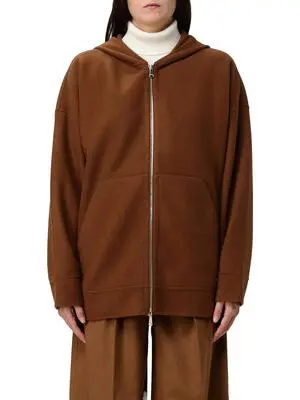 Max Mara Wool Blend Zip Up Sweater - Brown