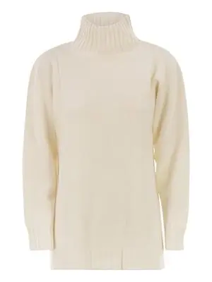 Max Mara Max Mara Women Aceti - Oversized Cashmere Turtleneck White