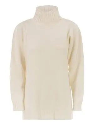 Max Mara MAX MARA Aceti Oversized Cashmere Turtleneck White