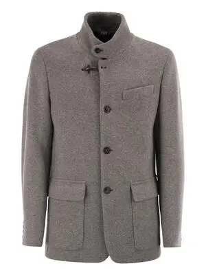 FAY FAY Wool Blend Caban Pea Coat