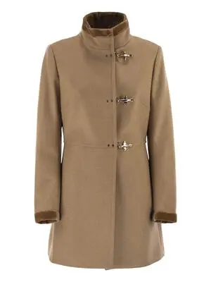 FAY Virginia Mélange Wool Coat - Brown