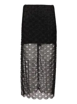ROTATE BY BIRGER CHRISTENSEN Sequin Midi Skirt - Black