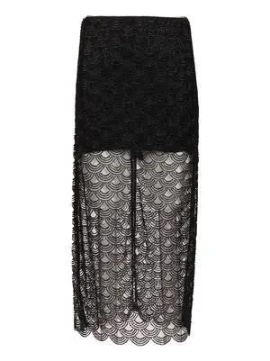 ROTATE BY BIRGER CHRISTENSEN Sequin Midi Skirt - Black