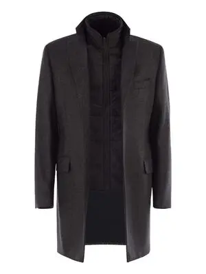 FAY Wool And Cashmere Double Coat - Multicolor
