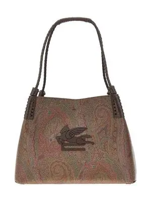 Etro Small Libra Paisley Shopping Bag - Brown