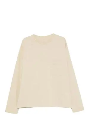 LEMAIRE LEMAIRE Cotton Crew Neck Sweatshirt Cream