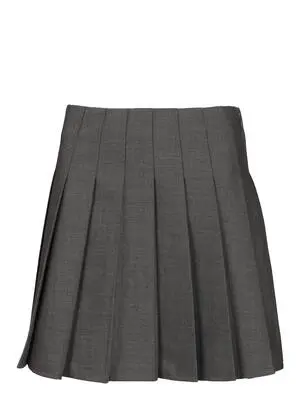 SELF-PORTRAIT Pleated Miniskirt - Gray