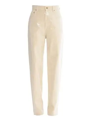GOLDEN GOOSE Kim Sequined Pants - Cream