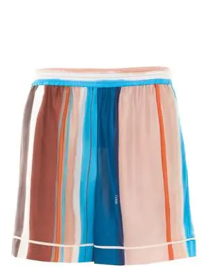 Fendi Silk Striped Hot Pants - Multicolor