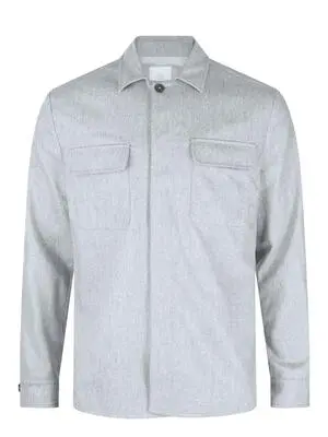 Eleventy Shirt Jacket With Pockets - Gray