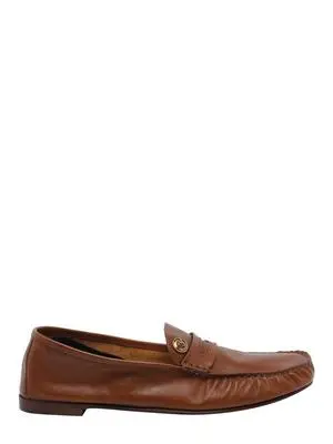 Versace VERSACE Leather Loafers Brown