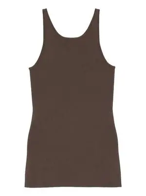 TOTEME Ribbed Scoop Back Tank Top - Brown