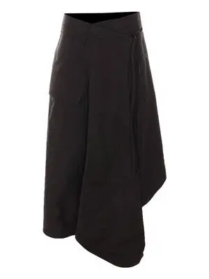 Bottega Veneta Compact Cotton Toile Skirt - Black