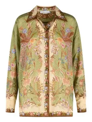Zimmermann Indra Silk Shirt - Green