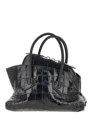 Attico Leather Mini La Passeggiata Bag - Black