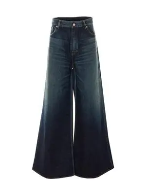 Alaïa Denim Palazzo Pants - Blue