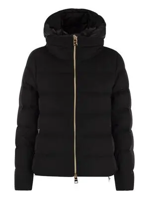 Herno Silk And Cashmere Down Jacket - Black