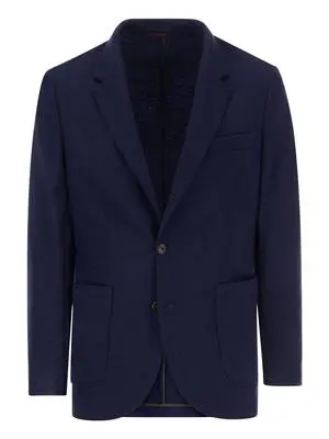 Brunello Cucinelli Cashmere Jersey Blazer With Patch Pockets - Blue