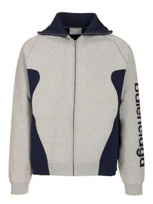 Balenciaga Knitted Cardigan With Zip Bodies - Gray