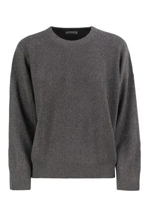 BRUNELLO CUCINELLI Brunello Cucinelli Women Cotton And Viscose Rib Sweater
