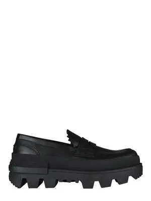 Moncler Maxence Leather Loafers - Black