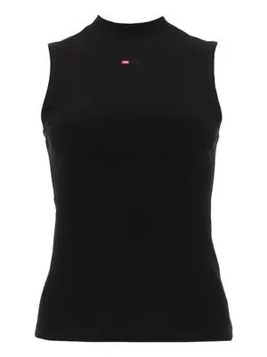 DIESEL® Mock Neck Sleeveless Top - Black
