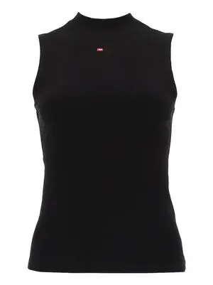DIESEL® Mock Neck Sleeveless Top - Black