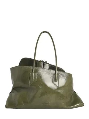Attico Medium 'la Passeggiata' Leather Bag - Green