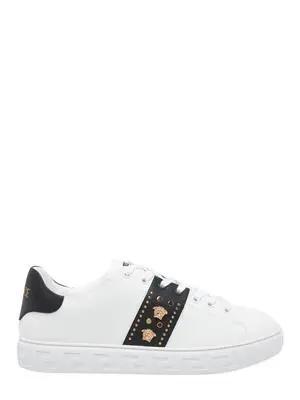 Versace Decorated Greca Sneakers - White