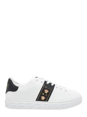 Versace Decorated Greca Sneakers - White