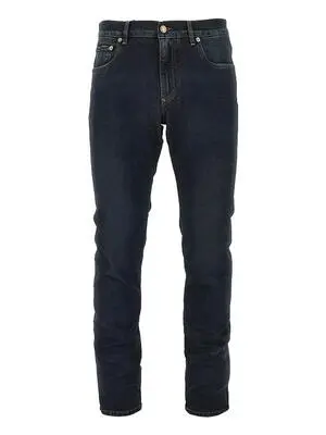 Dolce & Gabbana Stretch Cotton Denim Slim Fit Jeans - Blue