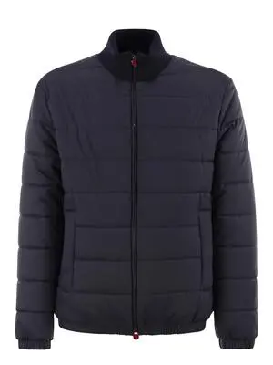 Kiton Technical Fabric Bomber Jacket - Blue
