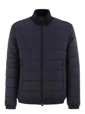 Kiton Technical Fabric Bomber Jacket - Blue
