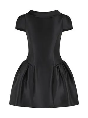 SELF-PORTRAIT Polyester Taffeta Mini Dress - Black