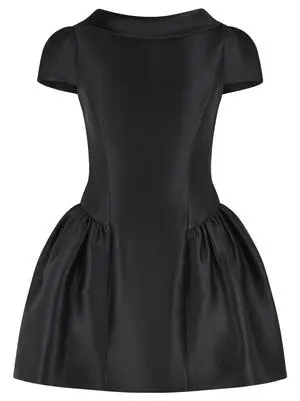 SELF-PORTRAIT Polyester Taffeta Mini Dress - Black