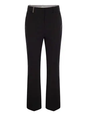 Peserico Stretch Cotton Trousers - Black