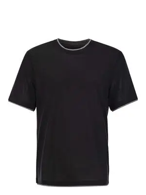 Brunello Cucinelli Brunello Cucinelli Men Silk And Cotton T-Shirt Black