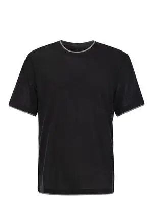 Brunello Cucinelli Silk And Cotton T-shirt - Black