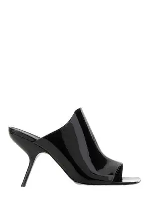 FERRAGAMO Leather Slide Mules - Black