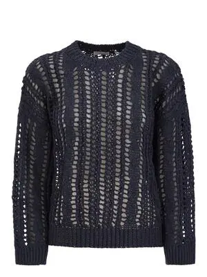 BRUNELLO CUCINELLI Brunello Cucinelli Jute And Cotton Jersey Pullover