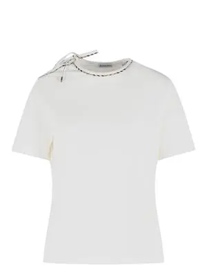 Burberry Frankie Bow Cotton T-shirt - White
