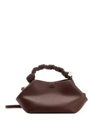 GANNI Bou Recycled Leather Handbag - Brown