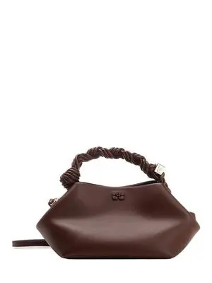 GANNI Bou Recycled Leather Handbag - Brown