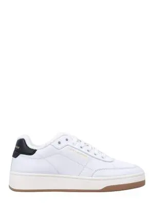 Saint Laurent Leather Sneakers - White